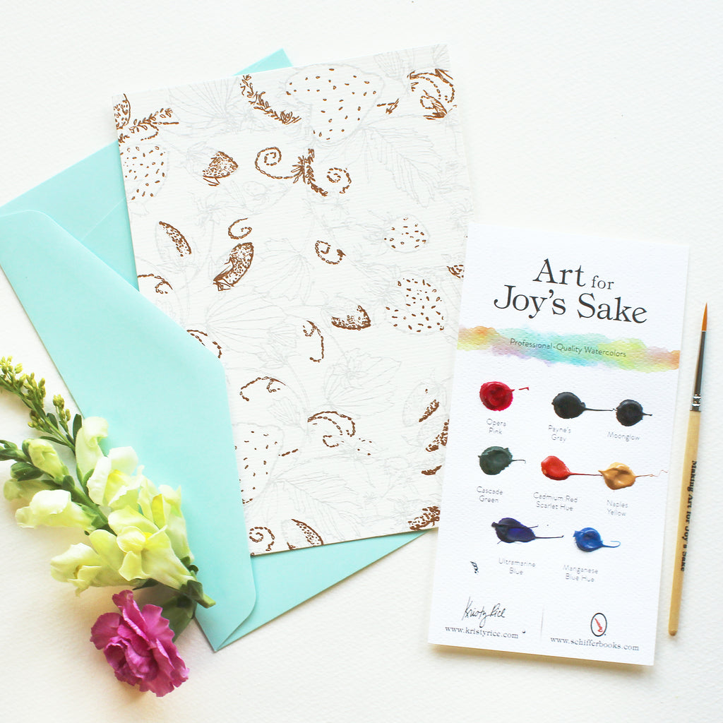Watercolor Notecard Set with Foil Details – KristyRice.com