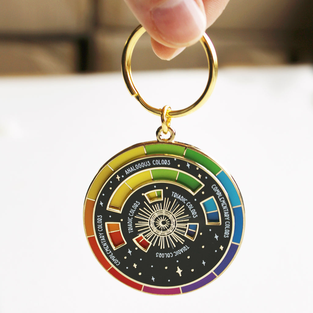 Interactive Color Wheel Keychain (Black) by The Gray Muse – KristyRice.com