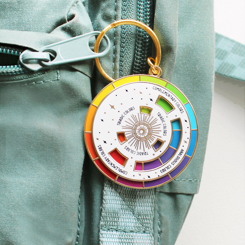 Interactive Color Wheel Keychain (White) by The Gray Muse – KristyRice.com