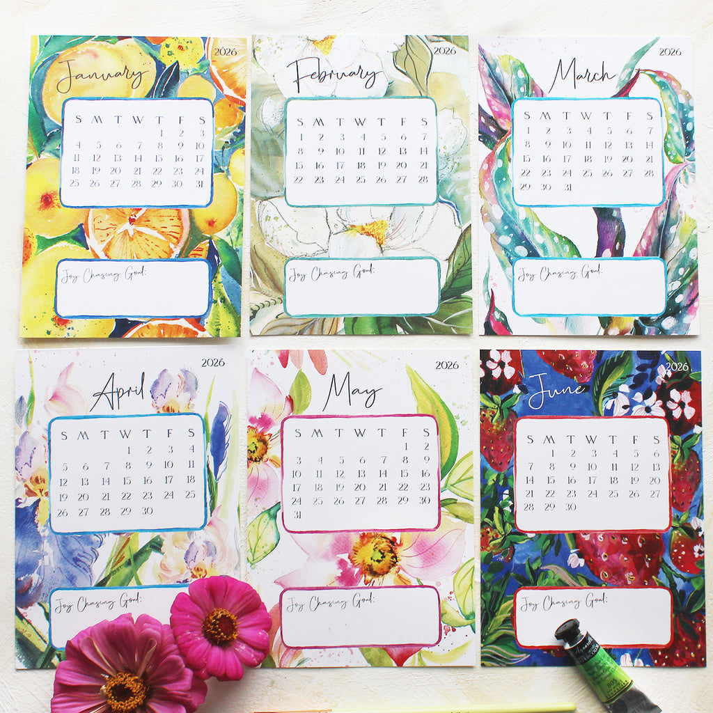 2026 Watercolor Floral Calendar – KristyRice.com