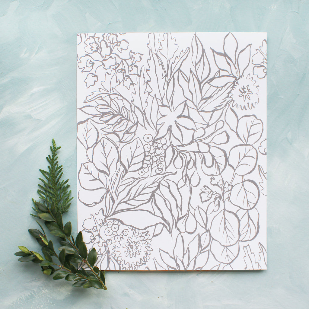 Watercoloring Page Set - Bouquet (*Pages Only) – KristyRice.com