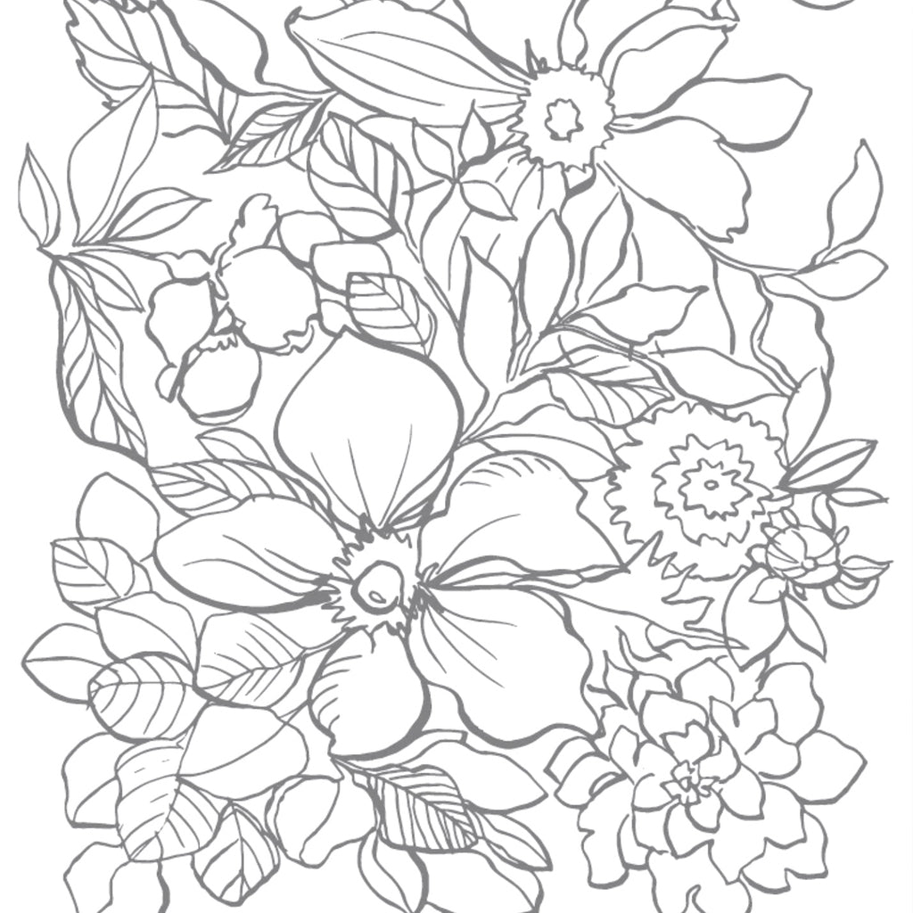 Watercoloring Page Set - Flowers (*Pages Only) – KristyRice.com