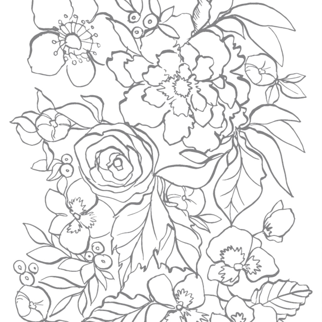 Watercoloring Page Set - Flowers (*Pages Only) – KristyRice.com