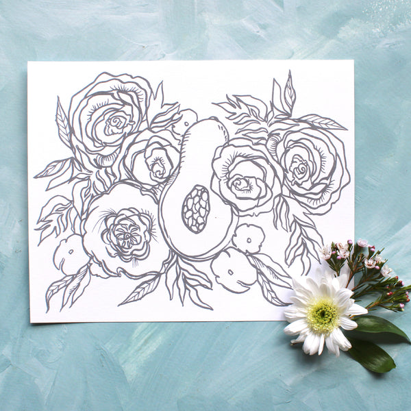 Watercoloring Page Set - Fruits and Veggies – KristyRice.com